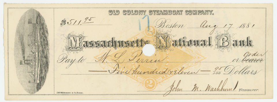 Collecting Boston Revenue Stamped Paper — 6 Boston Bank Checks 1872 to ...