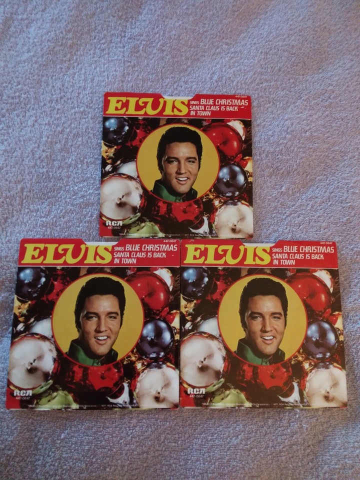 ELVIS PRESLEY SINGS BLUE CHRISTMAS/SANTA CLAUS IS BACK IN TOWN PIC ...
