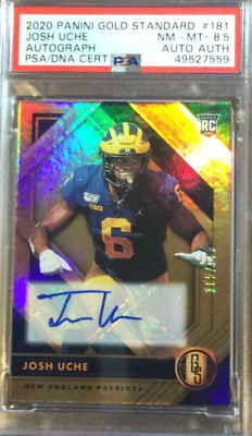 2020 Panini -- Gold Standard — Josh Uche — ROOKIE -- AUTO — PSA 8.5 ...