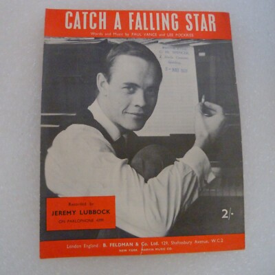 song sheet CATCH A FALLING STAR Jeremy Lubbock 1957 | eBay UK