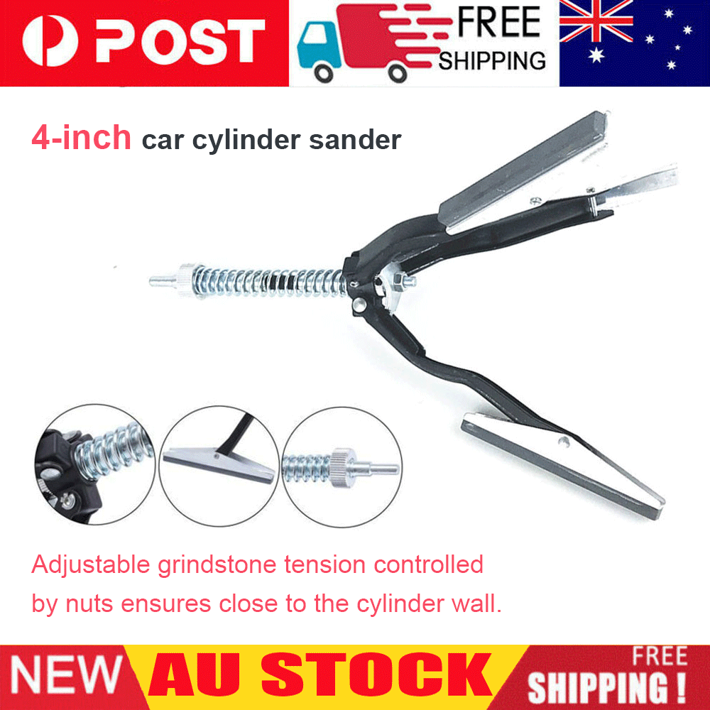 3-220Grit 4" Car Engine Brake Cylinder Hone Flex Shaft Bore Honing Tool ...