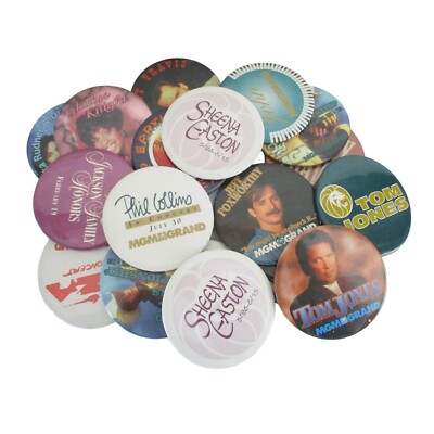 Vintage lot of 21 MGM Grand Concert Pinback Buttons 1994, 1995 | eBay
