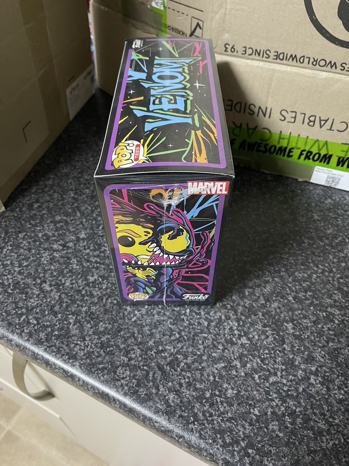 Funko Pop Tee! Marvel Venom Eddie Brock Blacklight #869 US Target ...