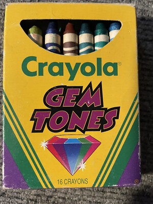 1994 Crayola Gem Tones Shimmer Crayons 15 Count Box Used Binney & Smith ...