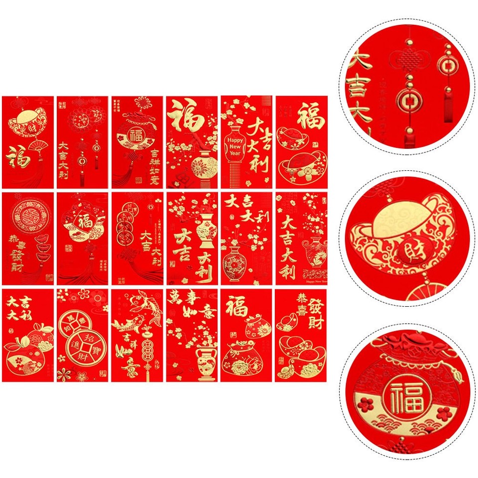 36pcs Chinese style Red Envelopes Exquisite Paper Money Pouches Random ...