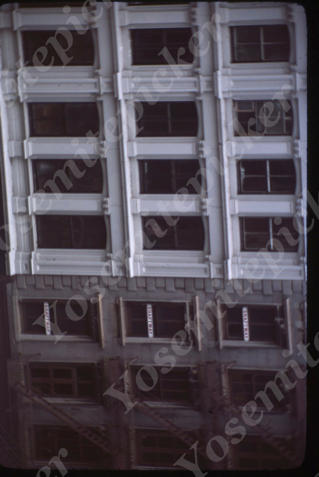 sl81 Original slide 1976 New York NYC Canal St Lower Manhattan old bldg ...