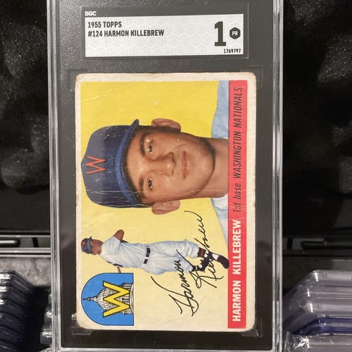 Harmon Killebrew 1955 Topps # 124 SGC 1 HOF Rookie Card Senators | eBay