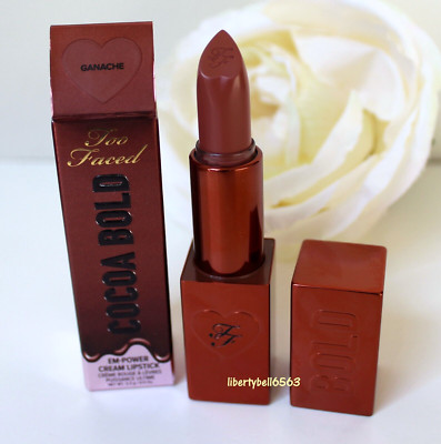 Too Faced Cocoa Bold Em-Power Cream Lipstick - Ganache - Full Size 0.11 ...