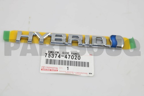 7537447020 Genuine Toyota EMBLEM, SIDE PANEL 75374-47020 | eBay