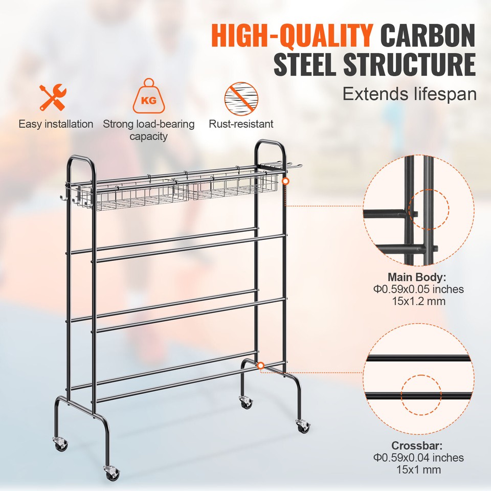 Uimoso 4-Layers Basketball Rack Rolling Shooting Training Stand with ...