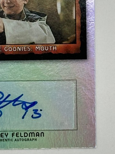 2013 Topps 75th Anniversary Corey Feldman Rainbow Foil Autograph- Print ...