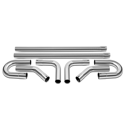 8pcs 3"OD Stainless Steel DIY Custom Exhaust Tubing Pipe Straight U ...