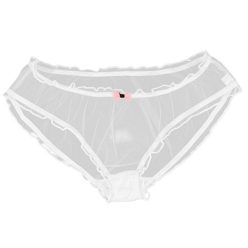 Women's See Through Mesh Panties Sexy Sheer Briefs Knickers Lingerie ...