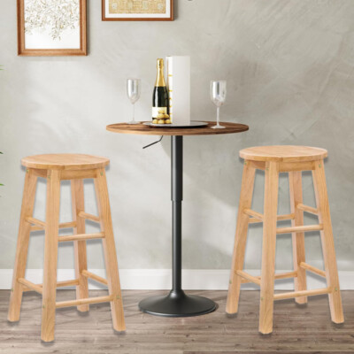 Wooden Bar Stools Kitchen Stools Breakfast Seat Bar Stool Pub Dining ...