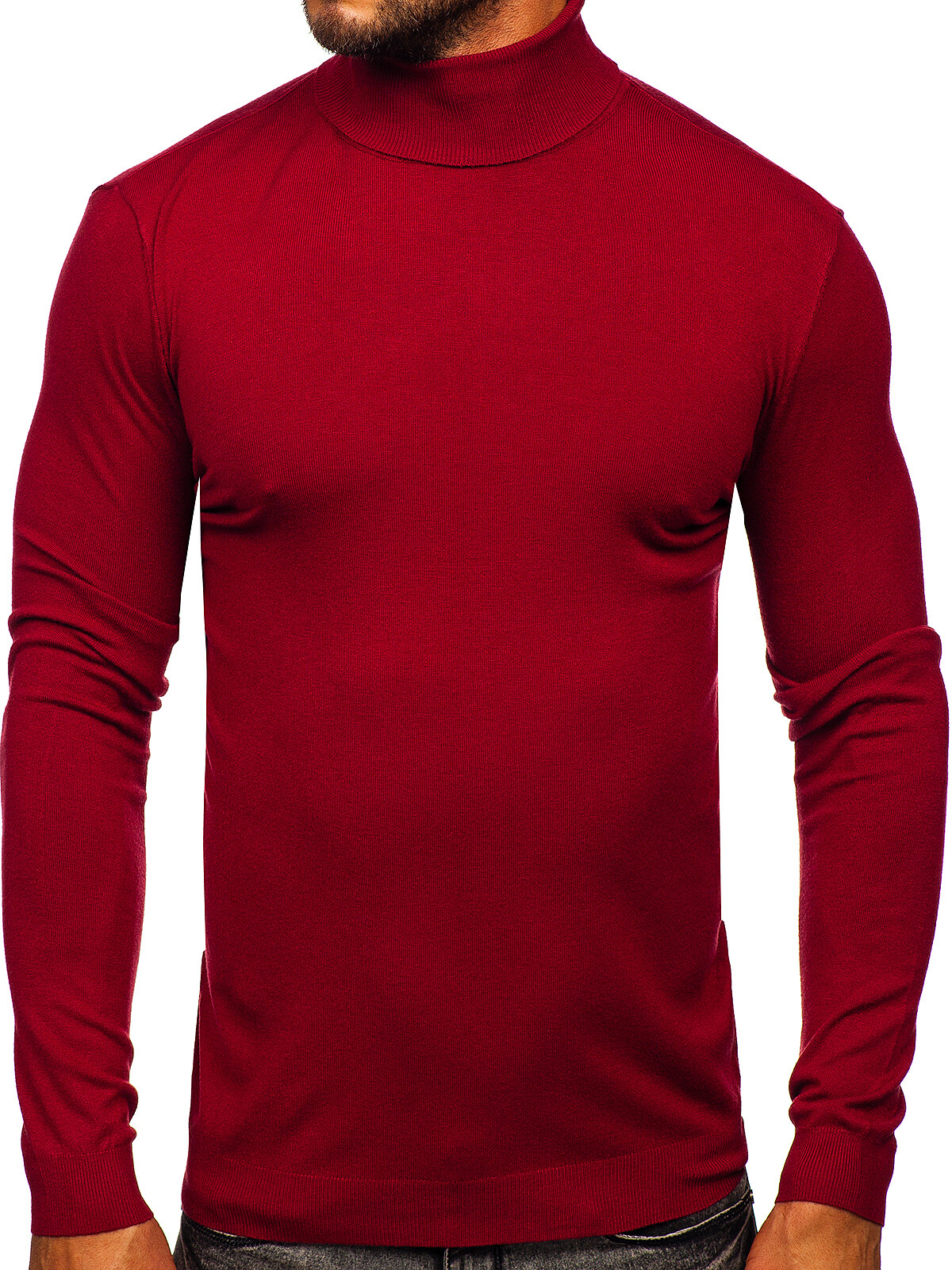 Sweater Pullover Pulli Rollkragen Casual Unifarben Men Classic Herren ...