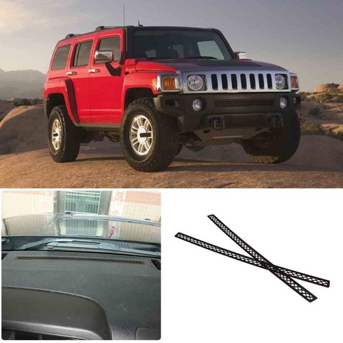 Black Alloy Dashboard Air Vent Anti-Blocking Cover Mesh Trim For Hummer ...