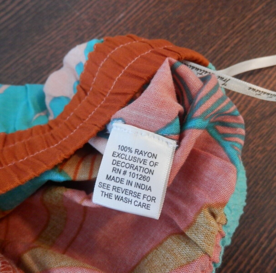 True Destinations Resort Wear Tropical Wide Leg Pants/Cover Up Women's ...