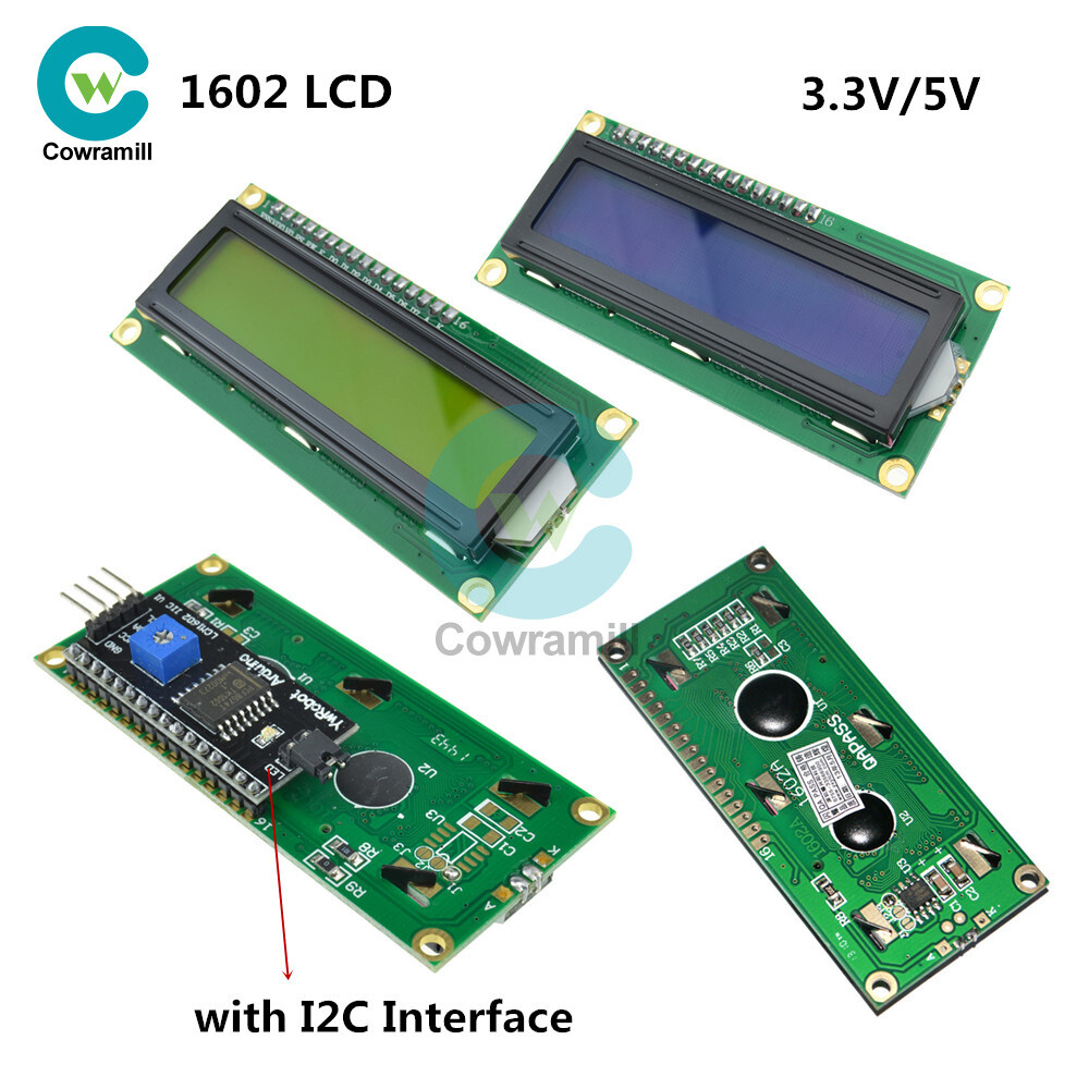1602 LCD Display Module I2C 16x2 Characters With HD44780 Controller ...