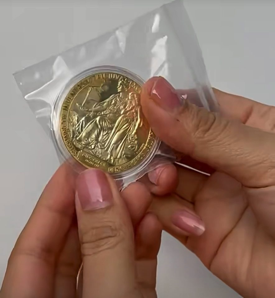 Gold Plated Nobel Peace Prize Metal Quality Commemorative Coin ...
