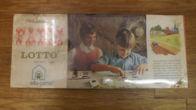 VTG "FARM LOTTO" Edu-Cards Game Learning Toy 1970 NOS Sealed | eBay