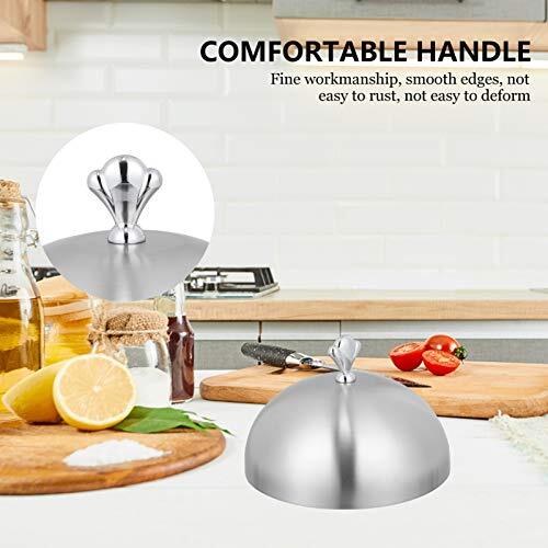 Stainless Steel Restaurant Cloche Serving Dish Food Cover Dome Plate ...