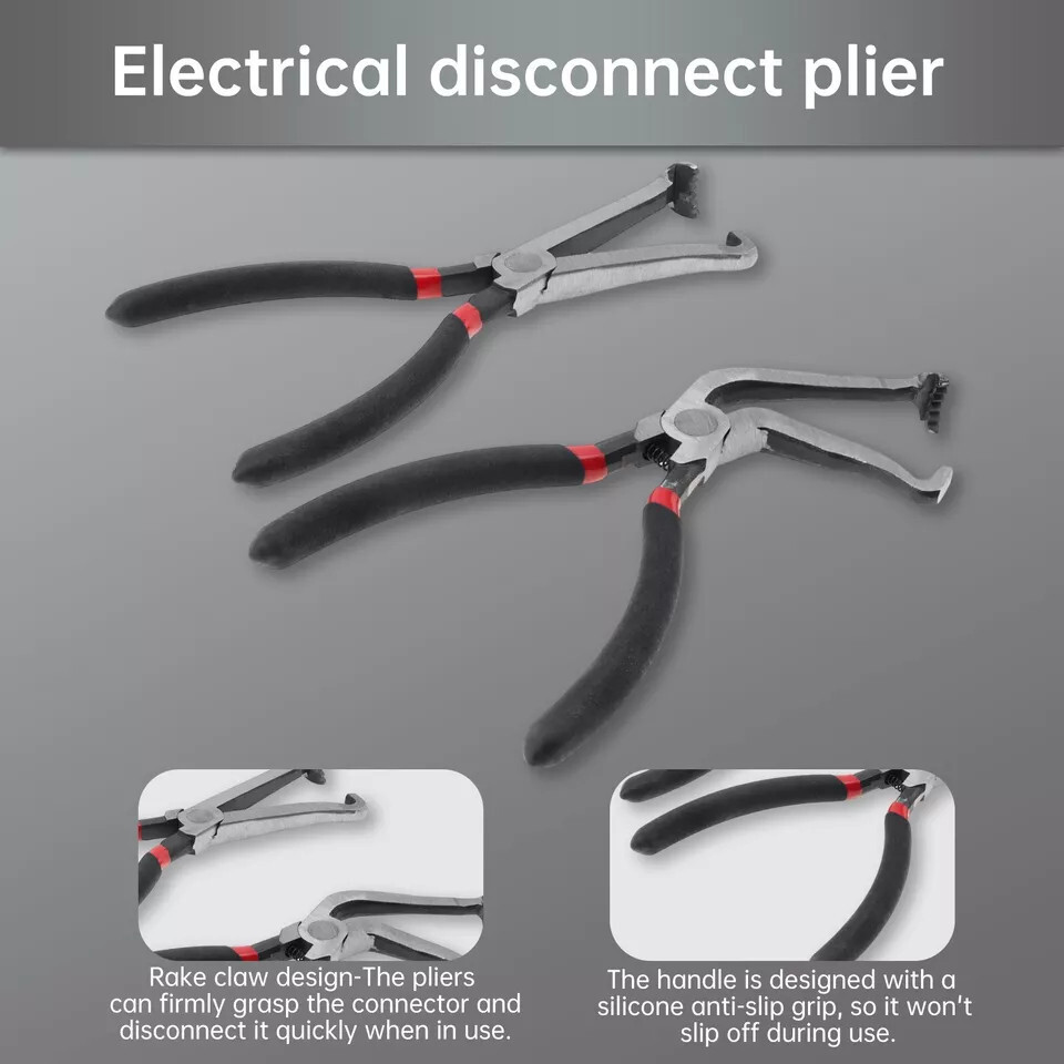 2PCS For Lisle 37960+37980 Electrical Disconnect Pliers Rubber non-slip ...