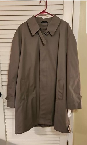 NOS Millennium Collection Top Coat Size 46 Long Grey Men Zip Liner | eBay