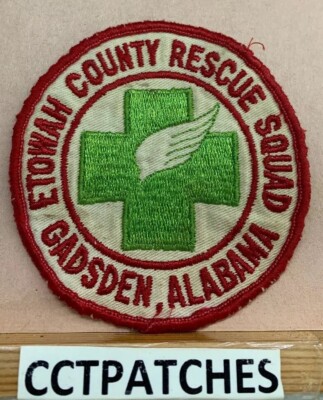 VINTAGE GADSDEN, ALABAMA ETOWAN COUNTY RESCUE SQUAD (FIRE) PATCH AL | eBay