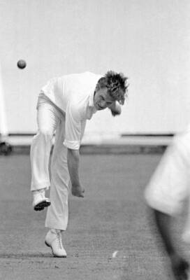 David Larter Bowling For Northamptonshire Circa 1969 Old Cricket Photo ...