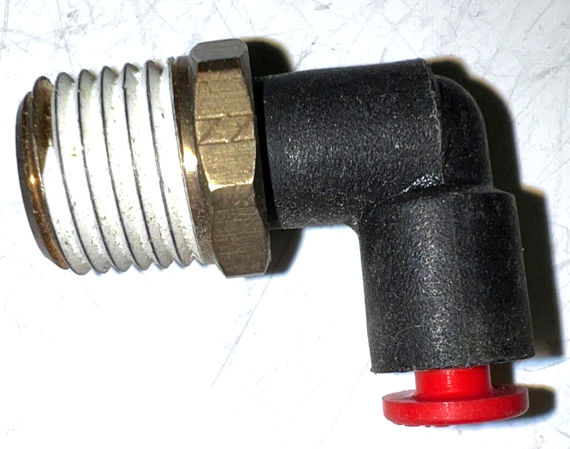 SMC SPORE PUSH-IN 90° ELBOW 5/32" TUBE 1/4"-18 THREAD 145 PSI LOT OF 11 ...