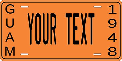 Guam 1948 License Plate Personalized Custom Auto Bike Motorcycle Moped ...