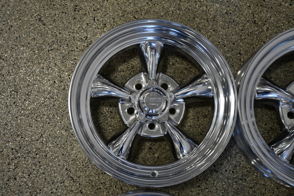 Set 4 American Racing VN515 Torq Thrust II 1 Pcx4 5x4.5 Polished Wheels ...