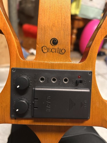 Cecilio Electric Solid Wood Violin with Ebony Fittings, Cut Out Extra ...