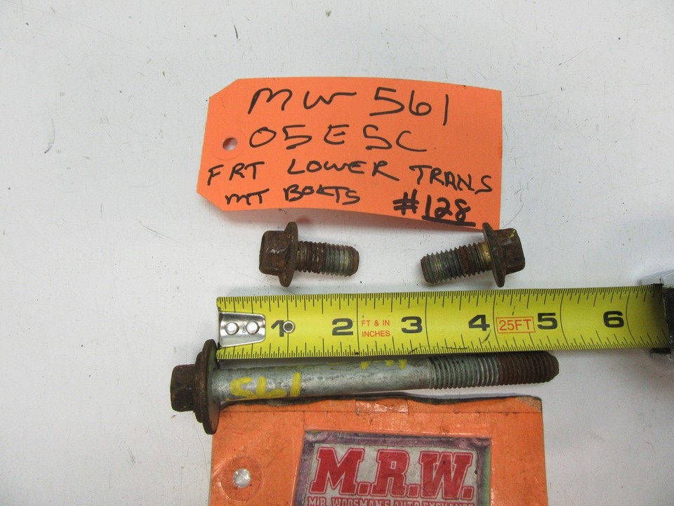 SET OF 3 BOLTS FRONT LOWER TRANSMISSION MOUNT TO AUTOMATIC TRANSMISSION ...