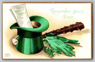 C1910 PC SAINT PATRICKS DAY REMEMBER GREEN ERIN by Ellen Clapsaddle? | eBay