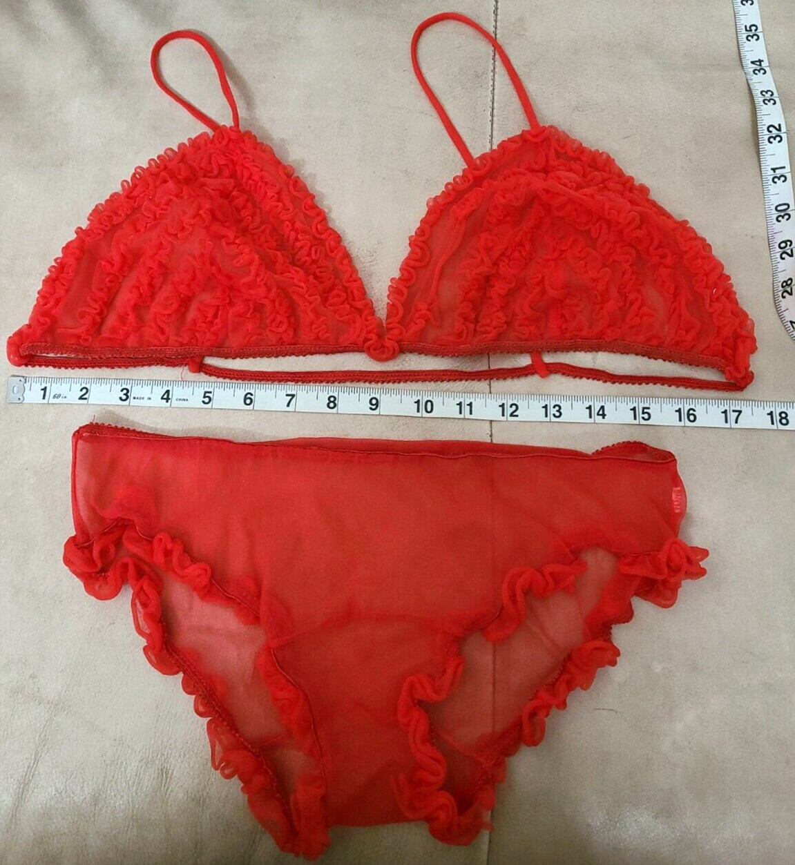 Vtg Retro 60s Pink Burlesque Go Go Lingerie 2 Pc Set … - Gem