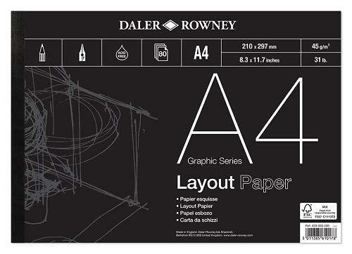 DALER ROWNEY Layout Pad - Thin Layout Paper - 80 Sheets/45gsm - A4 | eBay