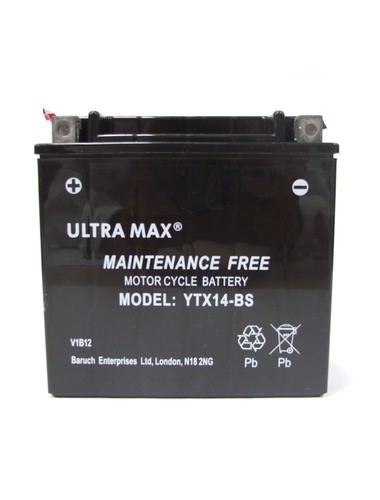 ULTRAMAX TTX14-BS Nano Gel Upgrade Battery HONDA ST 1100 / Pan European ...
