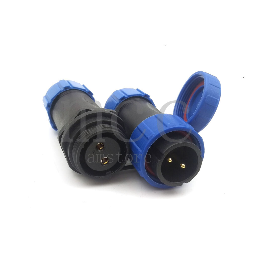 SP21 2 pin Inline Cable Coupler IP67 Waterproof Plug & Socket Connector ...