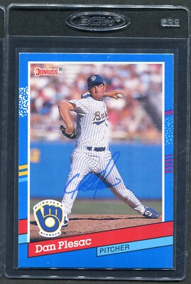 1991 Donruss Dan Plesac #104 Signed Autograph Auto Brewers | eBay