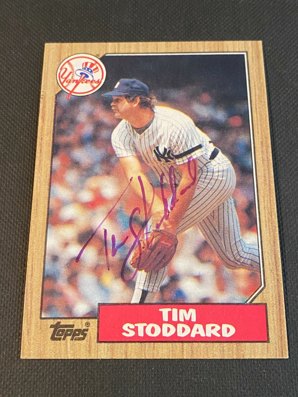 Tim Stoddard Signed 1987 Topps Card Auto New York Yankees Autograph ...
