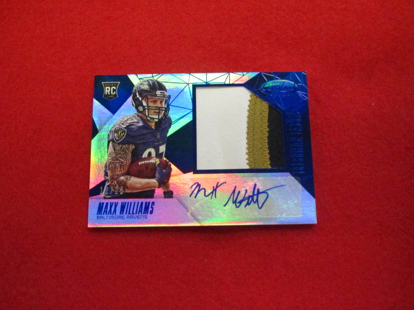 2015 Certified Maxx Williams three color jersey autograph RC Ravens #ed ...