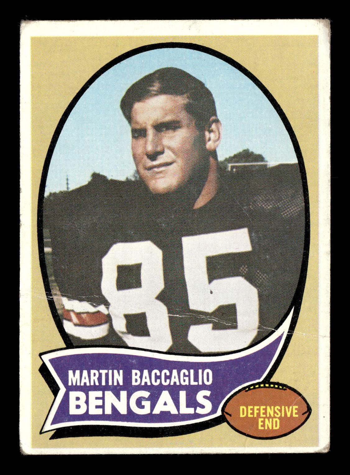 Martin Baccaglio 1970 Topps #187 Cincinnati Bengals GD | eBay