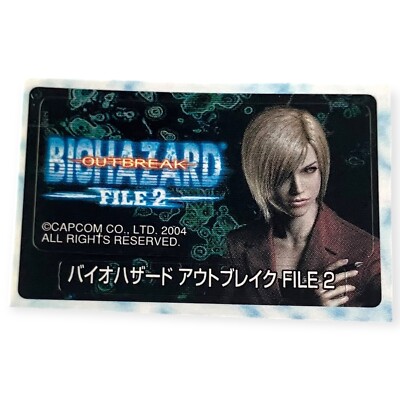 PlayStation 2 PS2 Resident Evil Outbreak File 2 Biohazard Memory Card ...