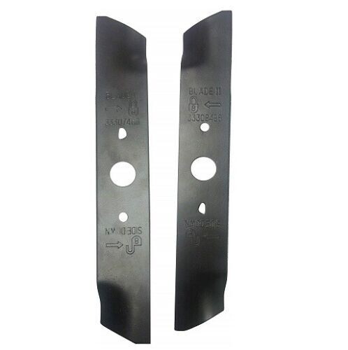 Set of 2 GreenWorks 29712 10" Mower Blades G-max Twin Force 25302 ...