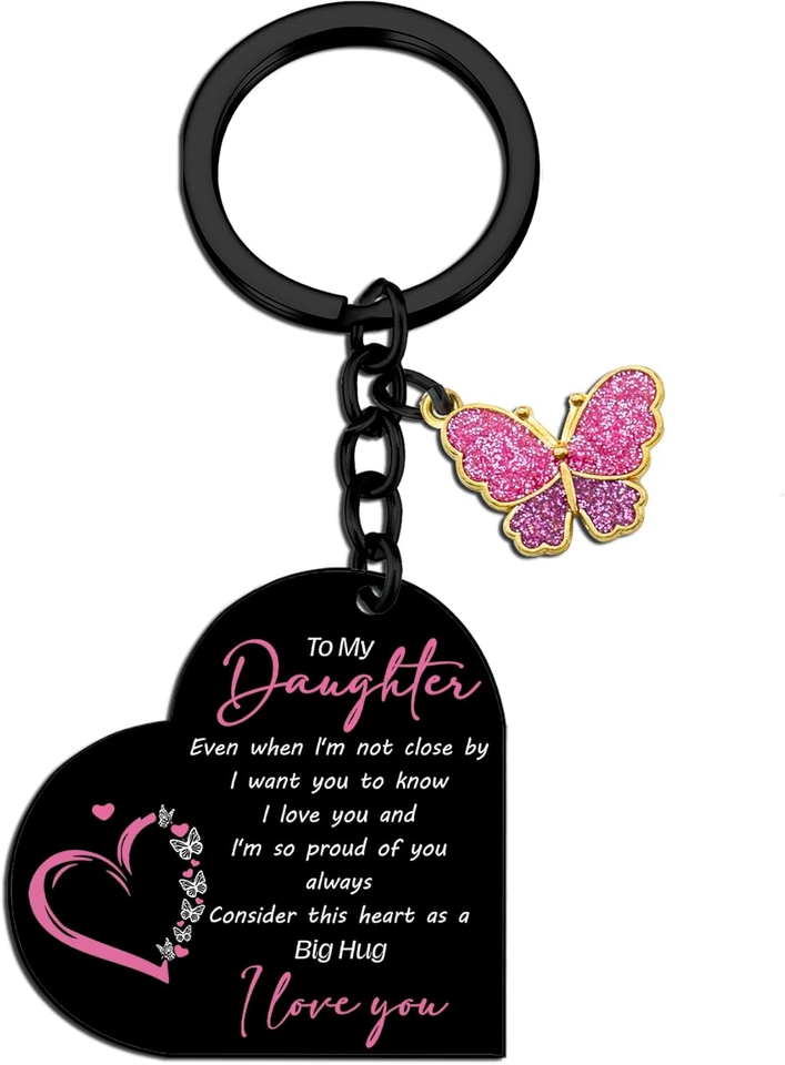 Daughter Keychain Gift From Mom Unique Daughters Birthday Christmas ...