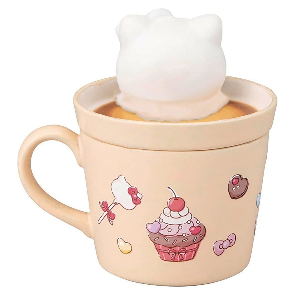 Hello Kitty Latte Mug w/ 3D Lid – 8.1 oz Porcelain – Sanrio Collectible ...