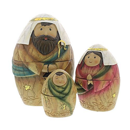 Roman, Inc. Three Kings and Shepherd Christmas Nativity Nesting Set of ...