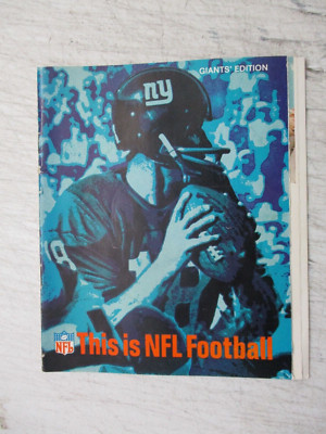 VINTAGE 1967 THIS IS THE NFL GIANTS EDITION FOOTBALL GUIDE BOOKLET ...