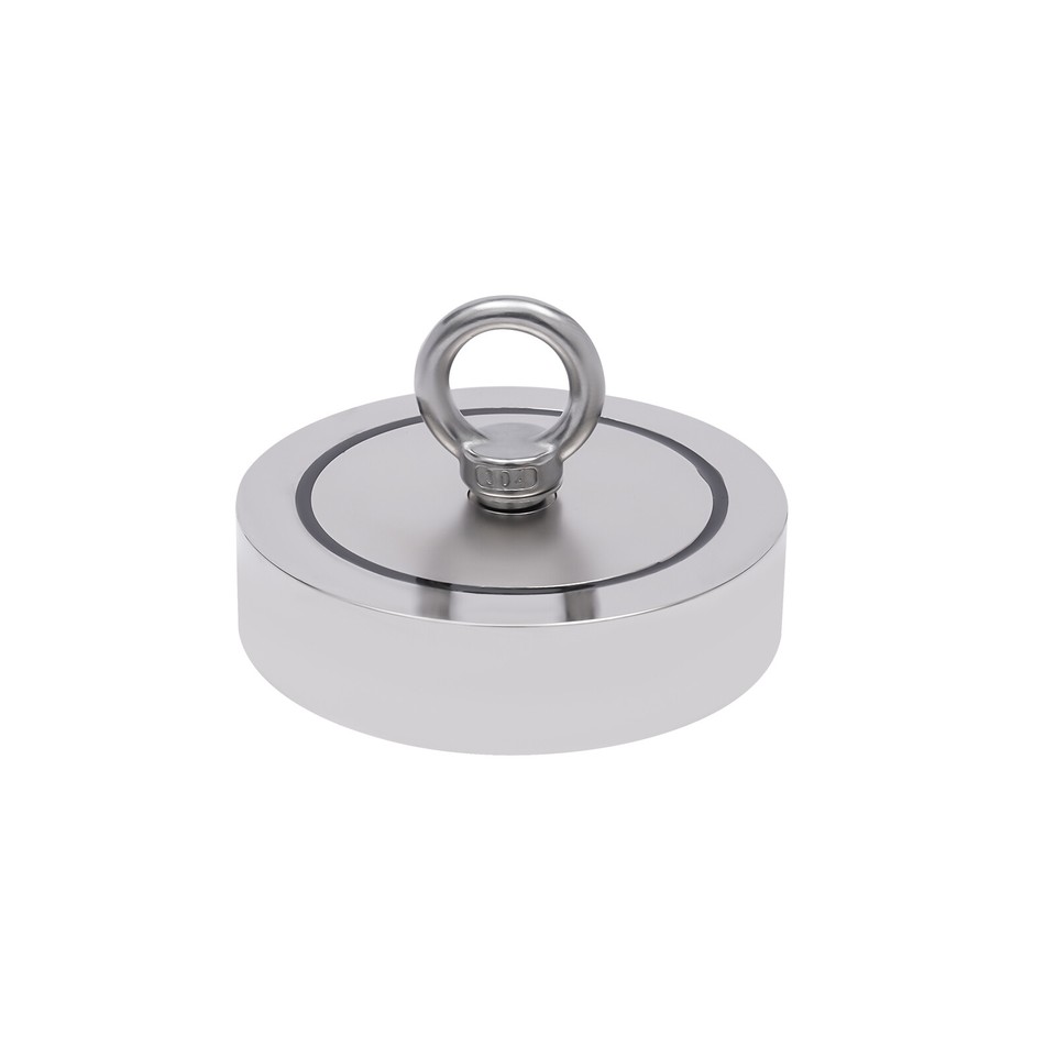 Up To 4000LBS Pull Force Double Sided Fishing Magnet w/ Rope ...